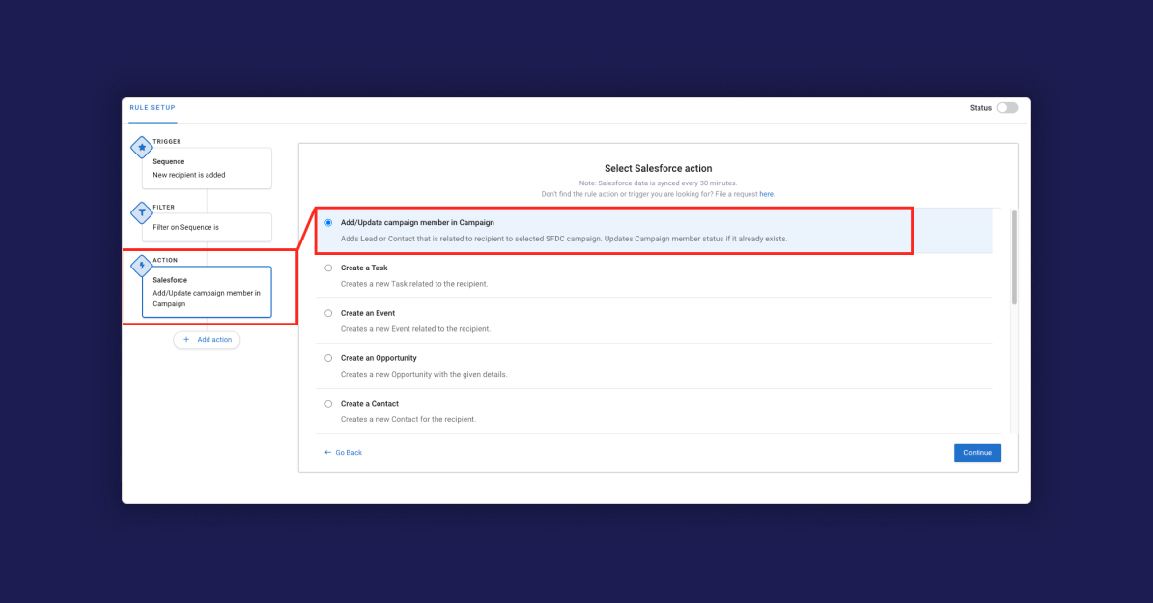 Salesforce Campaign Automation Mixmax